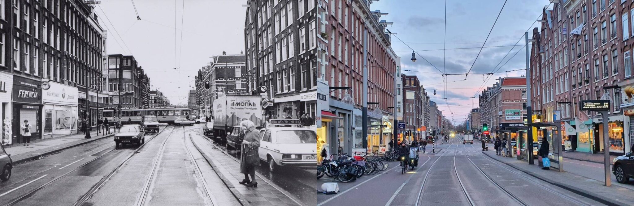 Toen in Amsterdam: Zo zag de Kinkerstraat er vroeger uit en zo nu