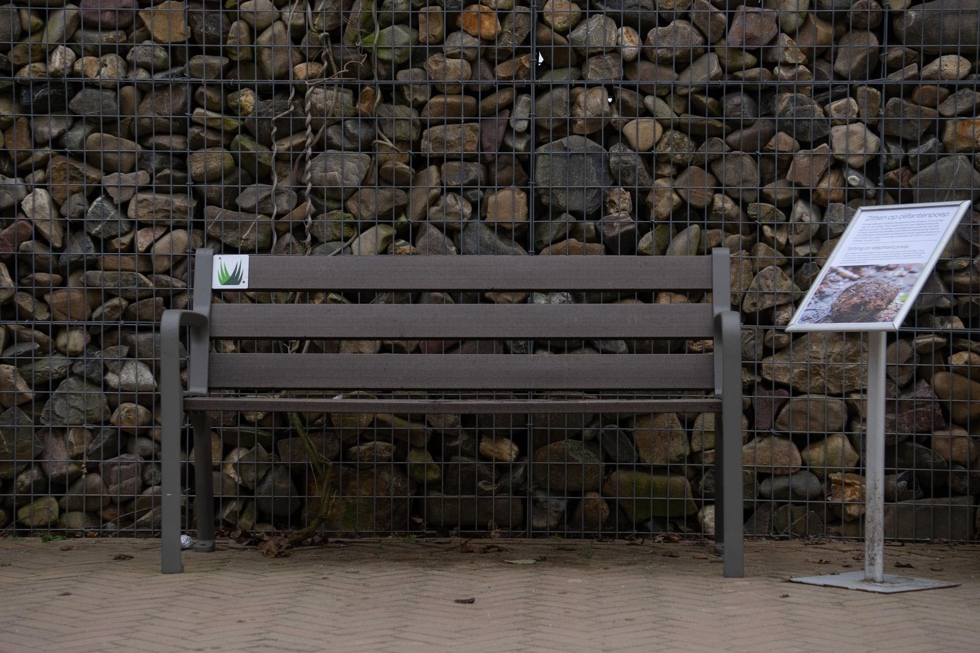 Ja, je leest het goed: in Artis staat een parkbankje van olifantenpoep ...
