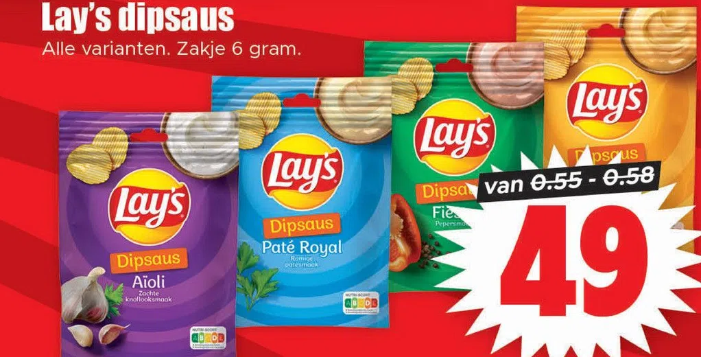 Lay's dipsaus van € 0,58 voor € 0,49 - indebuurt Amsterdam