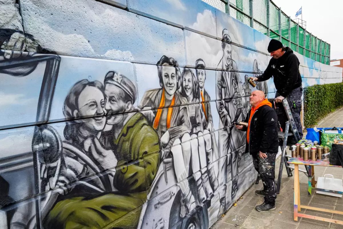 Arnhem heeft nieuwe muurschildering aan de Westervoortsedijk