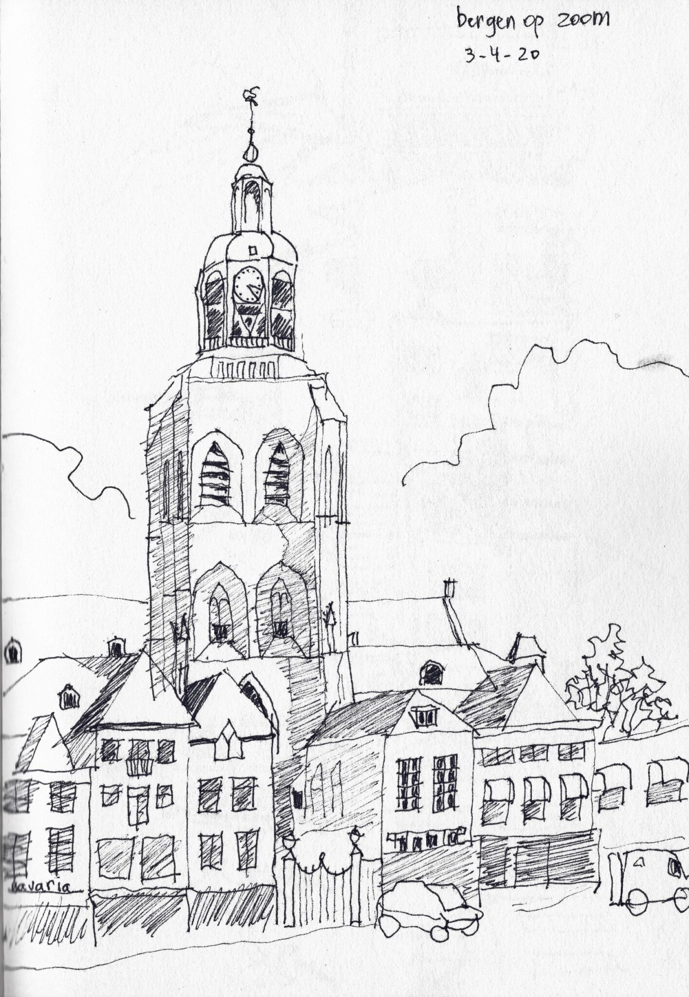 Bergse Martine tekent stadsportretten: ‘De wereld staat even stil’