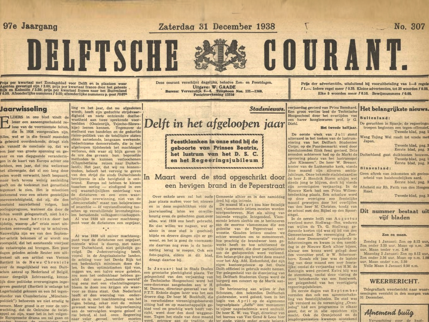 Toen in: oud en nieuw tradities in Delftse kranten uit de jaren 30 ...