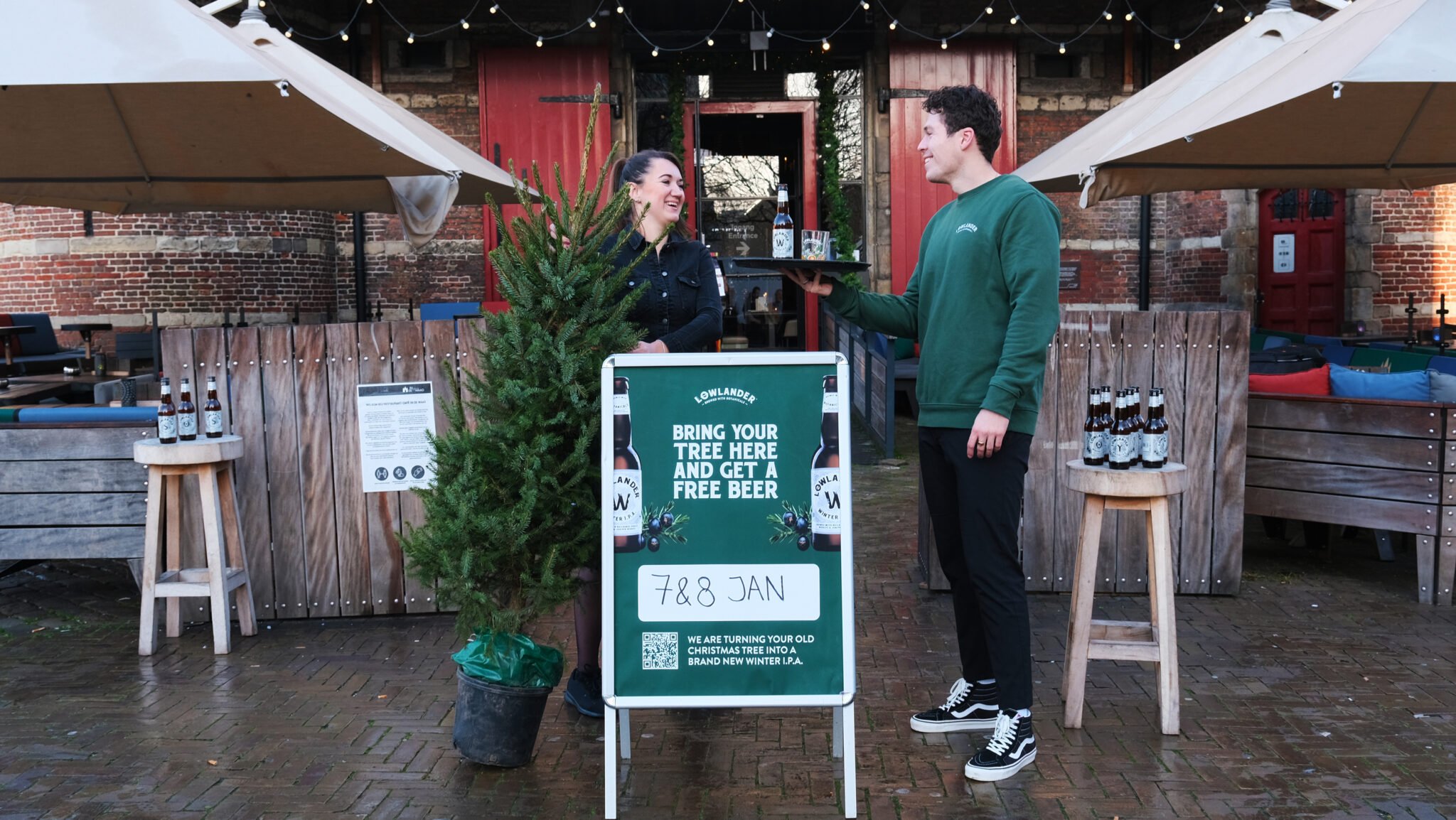 Cheers! Hier krijg je bier in ruil voor je kerstboom