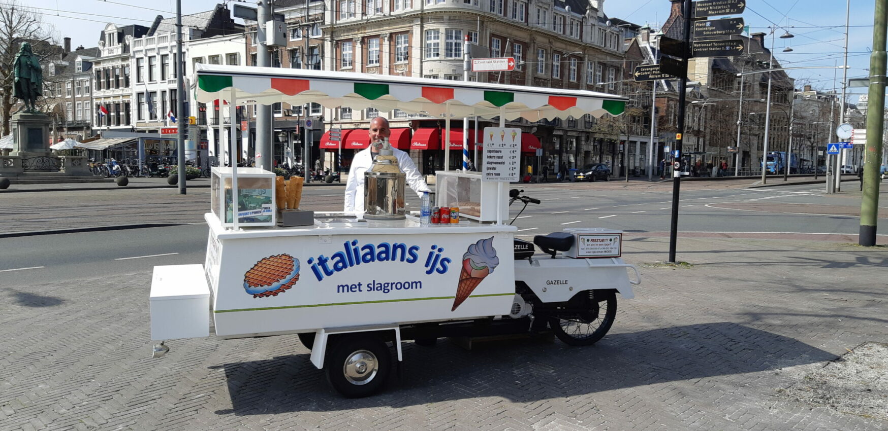 Deze beroemde ijscoman staat even ergens anders - indebuurt Den Haag