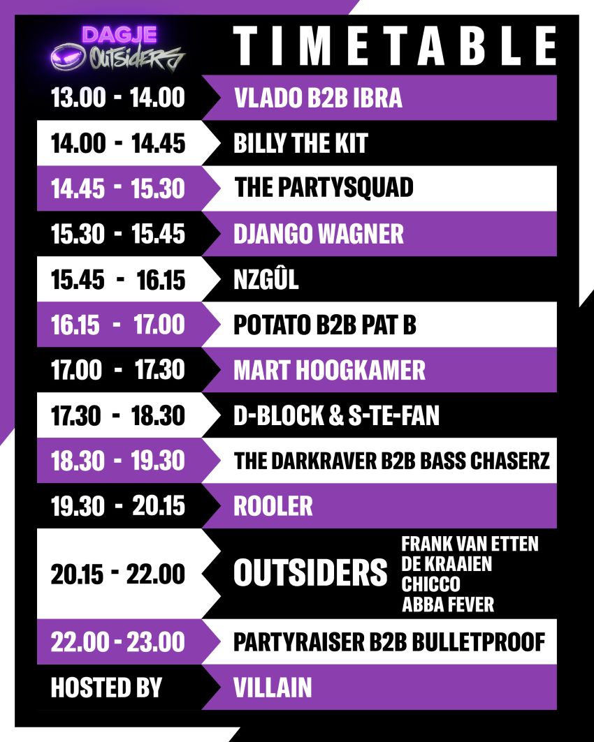 Dagje Outsiders in het Zuiderpark: timetable, tickets, bereikbaarheid ...