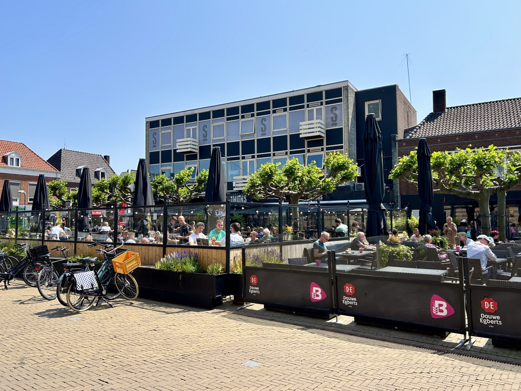 Zo zie je of je in de schaduw of zon zit op terrassen in Doetinchem