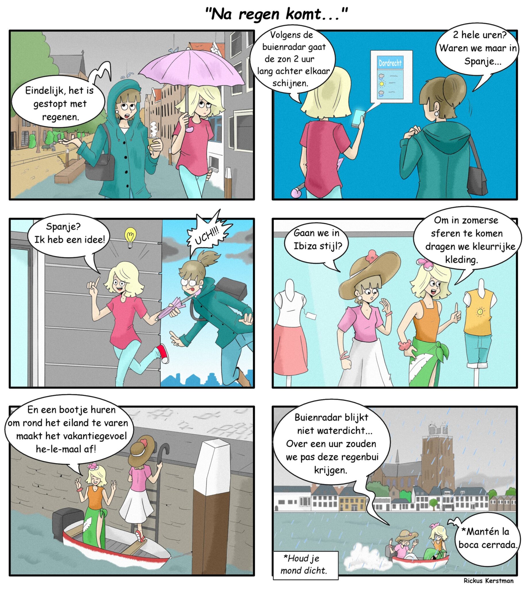 Cartoon! Na regen komt... nog meer regen - indebuurt Dordrecht