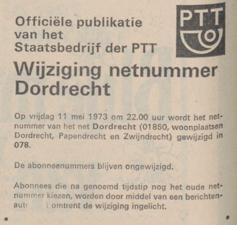 Dordts mysterie: waarom heeft Dordrecht eigenlijk netnummer 078 ...