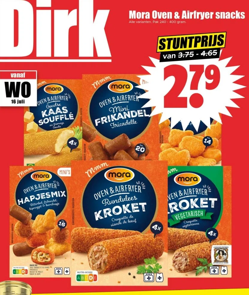Mora Oven & Airfryer snacks van € 3,75 voor € 2,79 - indebuurt Enschede
