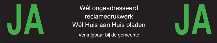 Gemeente Groningen komt met JA-JA-sticker tegen papierverspilling ...