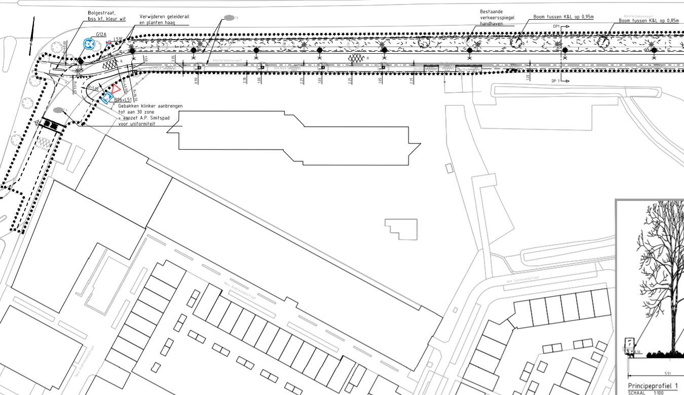 De ventweg naast de Amsterdamsevaart wordt vernieuwd en dit zijn de ...
