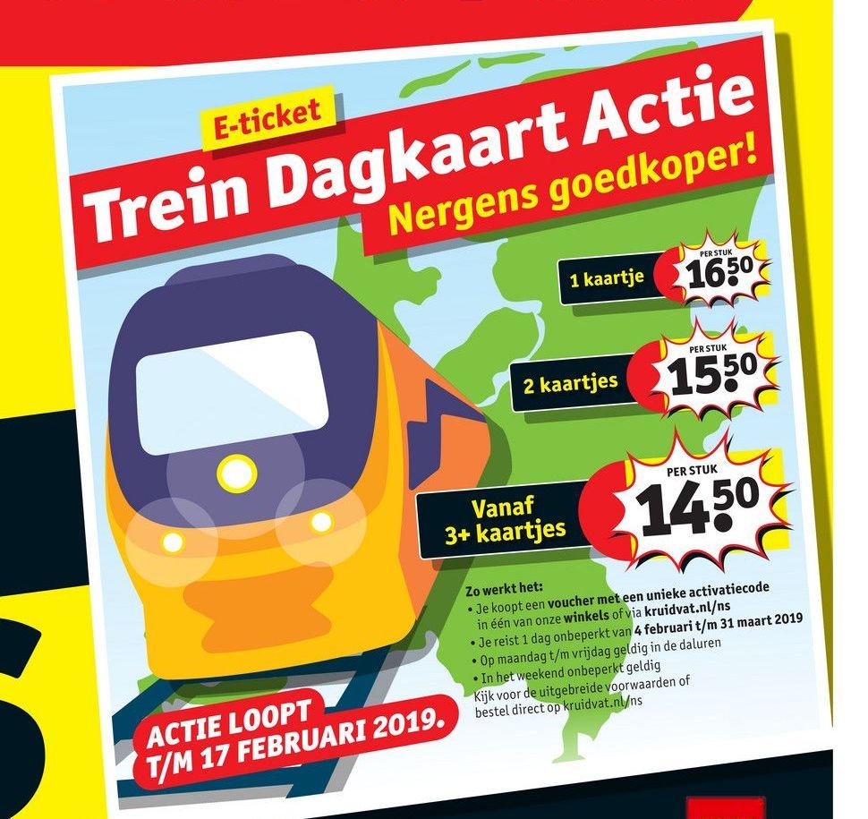 Trein dagkaart actie - indebuurt Nijmegen