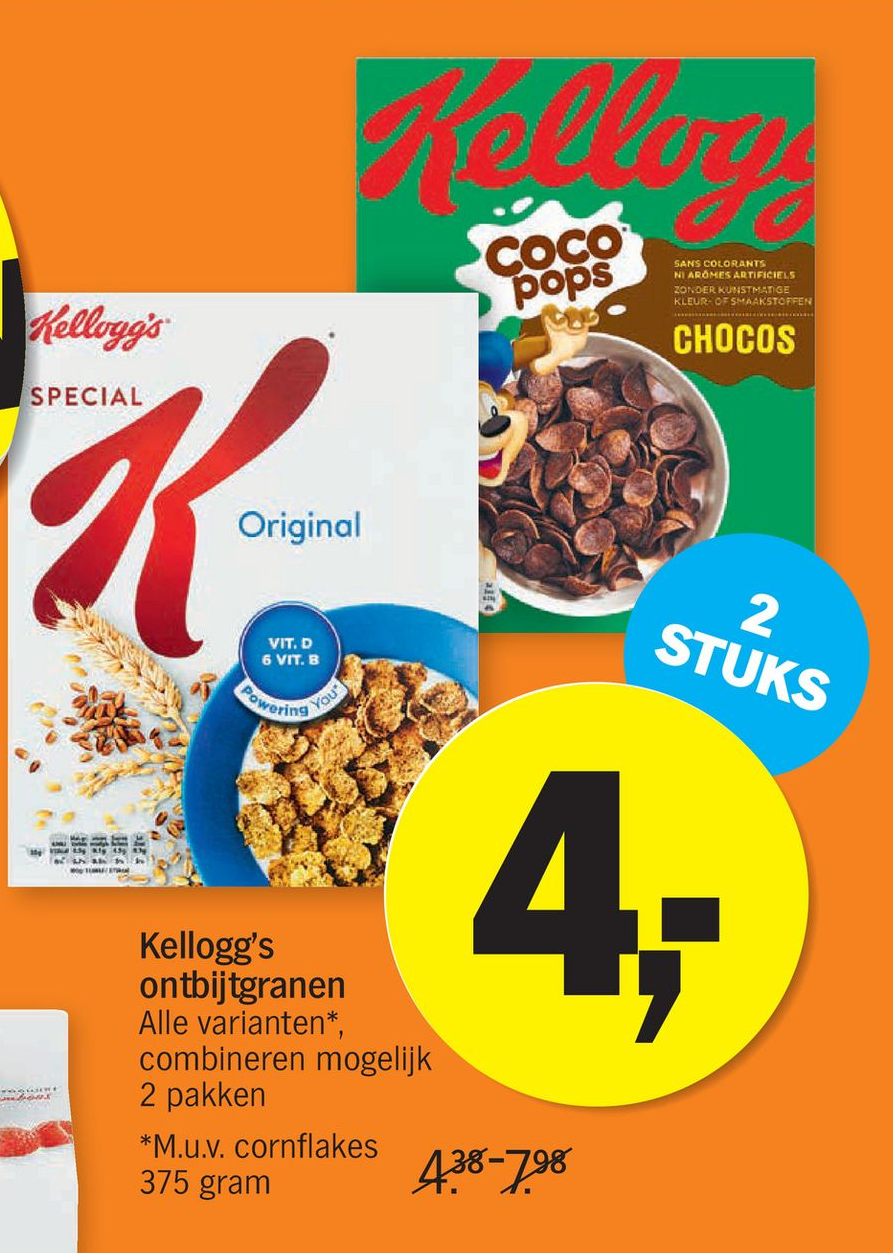 Kellogg's ontbijtgranen van € 7,98 voor € 4 - indebuurt Nijmegen