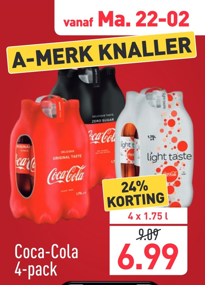 Coca-Cola 4-pack van € 9,09 voor € 6,99 - indebuurt Nijmegen