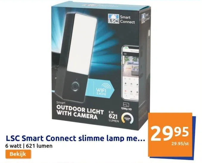 LSC Smart Connect slimme lamp met camera voor € 29,95 - indebuurt Nijmegen