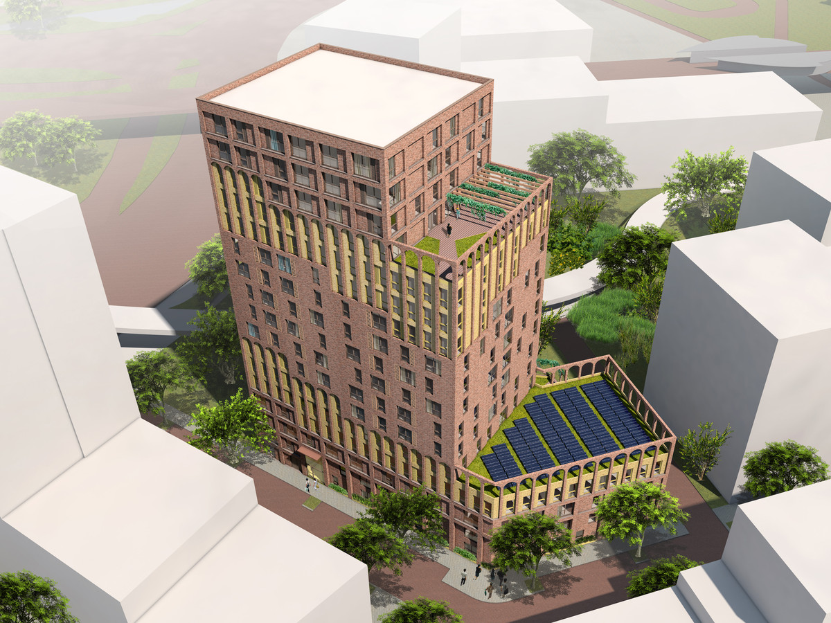 Nieuwe woontoren in Lent: 167 appartementen voor starters