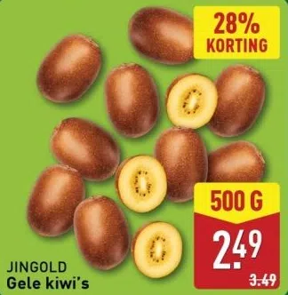 JINGOLD Gele kiwi's van € 3,49 voor € 2,49 - indebuurt Nijmegen