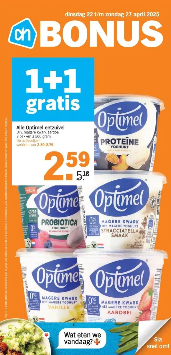Alle Optimel eetzuivel van € 5,18 voor € 2,59 - indebuurt Nijmegen