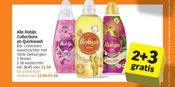 Alle Robijn Collections en Quickwash van € 36,45 voor € 14,58 - indebuurt Nijmegen