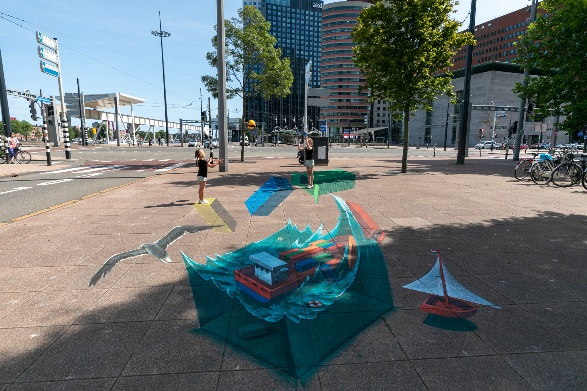 Cool! Deze 3D kunstwerken vind je nu in de straten van Rotterdam