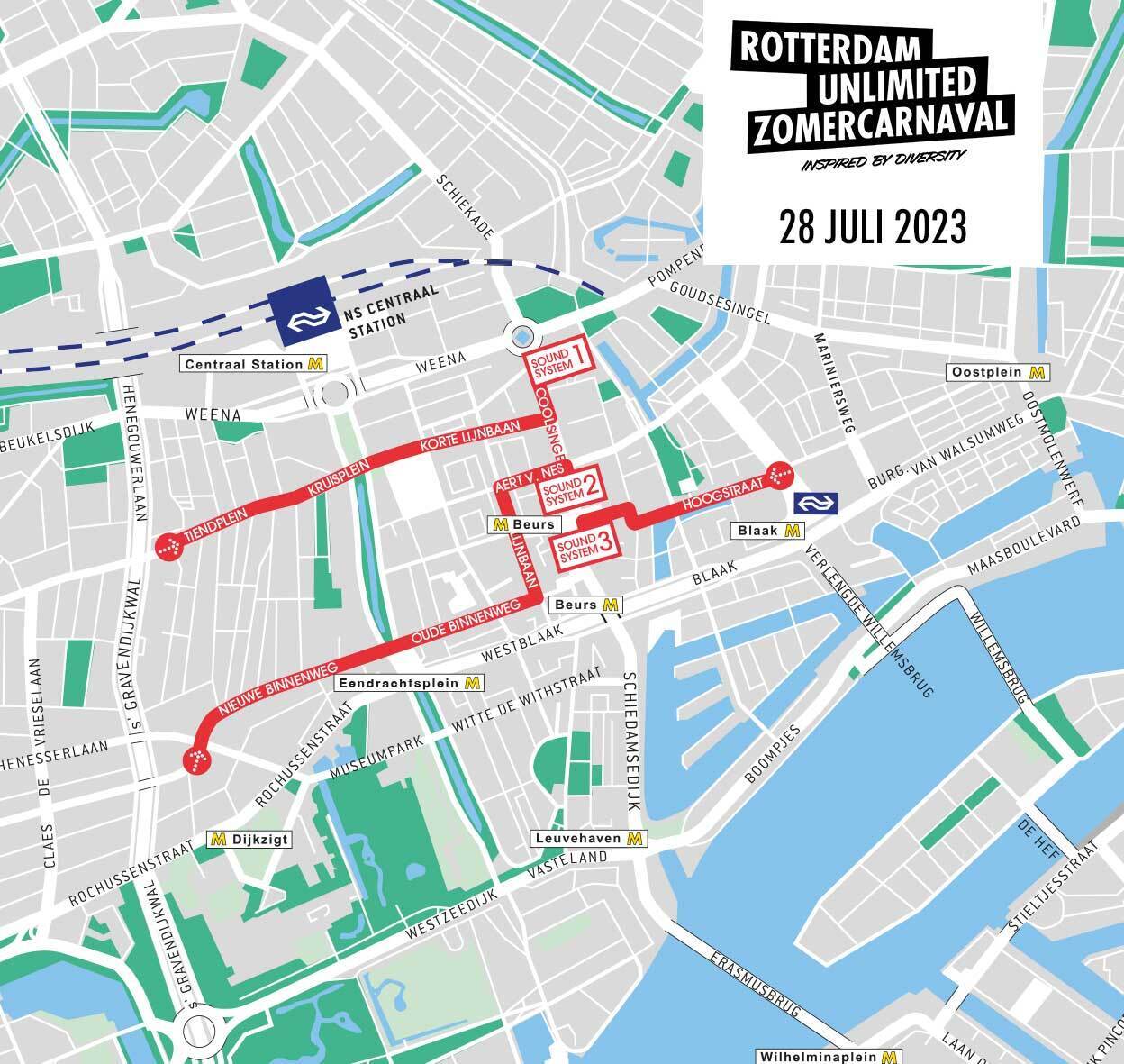 Rotterdam Unlimited Zomercarnaval 2023: programma, route en meer