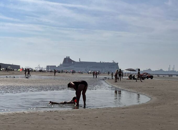 Zeldzame hittegolf! Zo druk is het nu op Hoek van Holland
