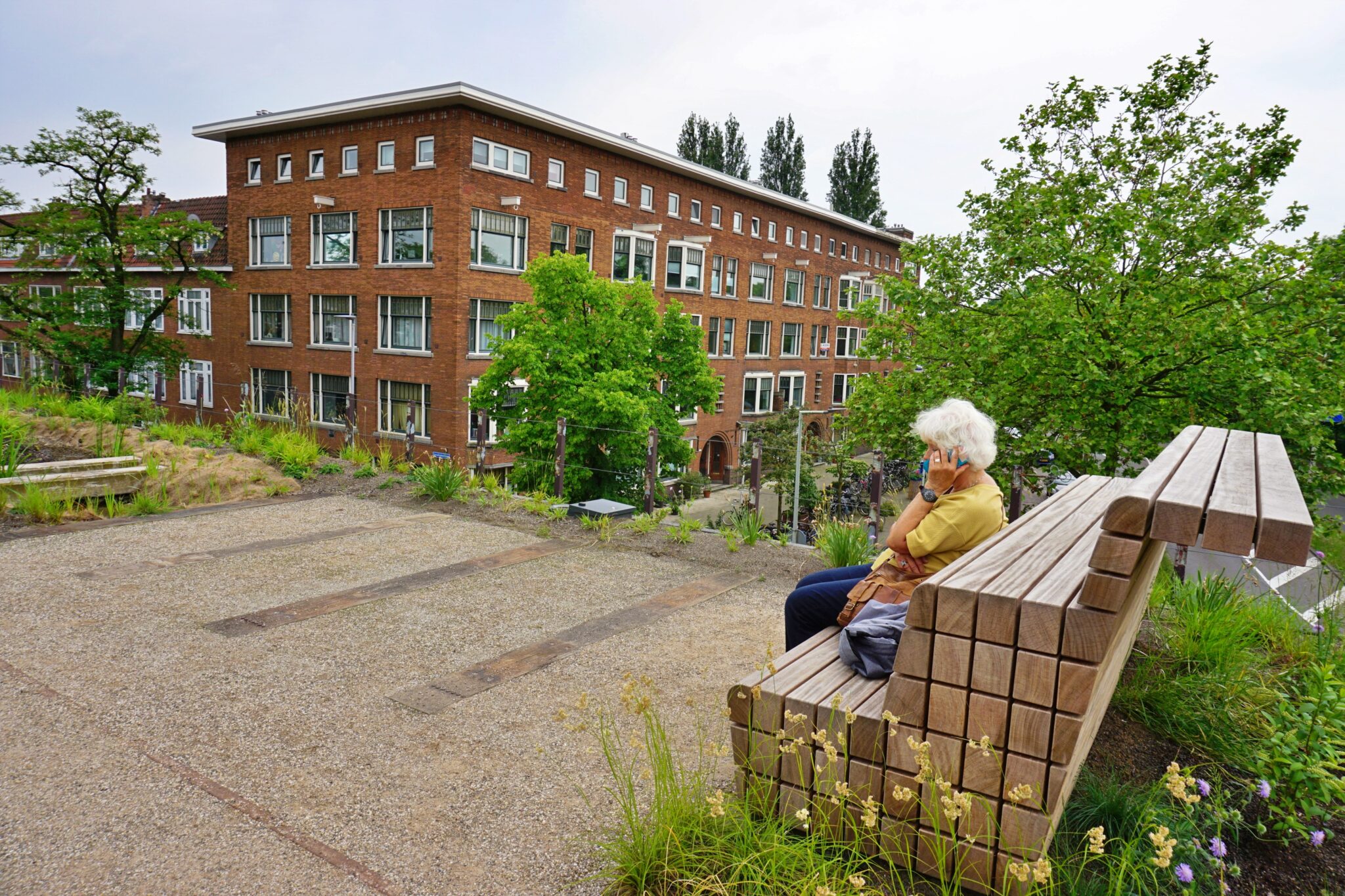 Foto's en video: op de Hofbogen ligt een blauwe loper van 2 kilometer