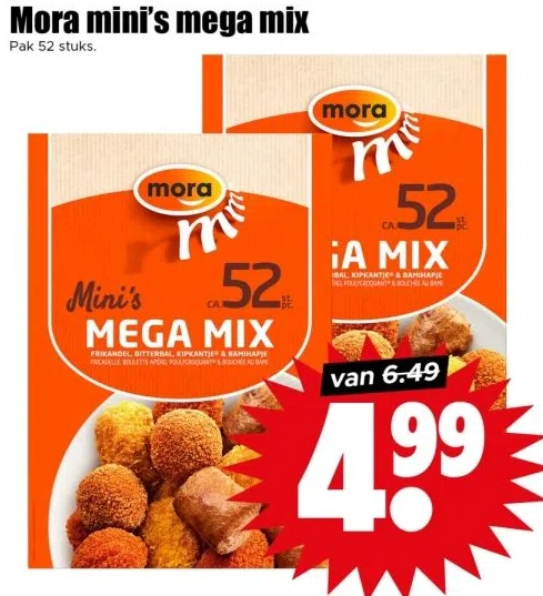 Mora mini's mega mix van € 6,49 voor € 4,99 - indebuurt Schiedam