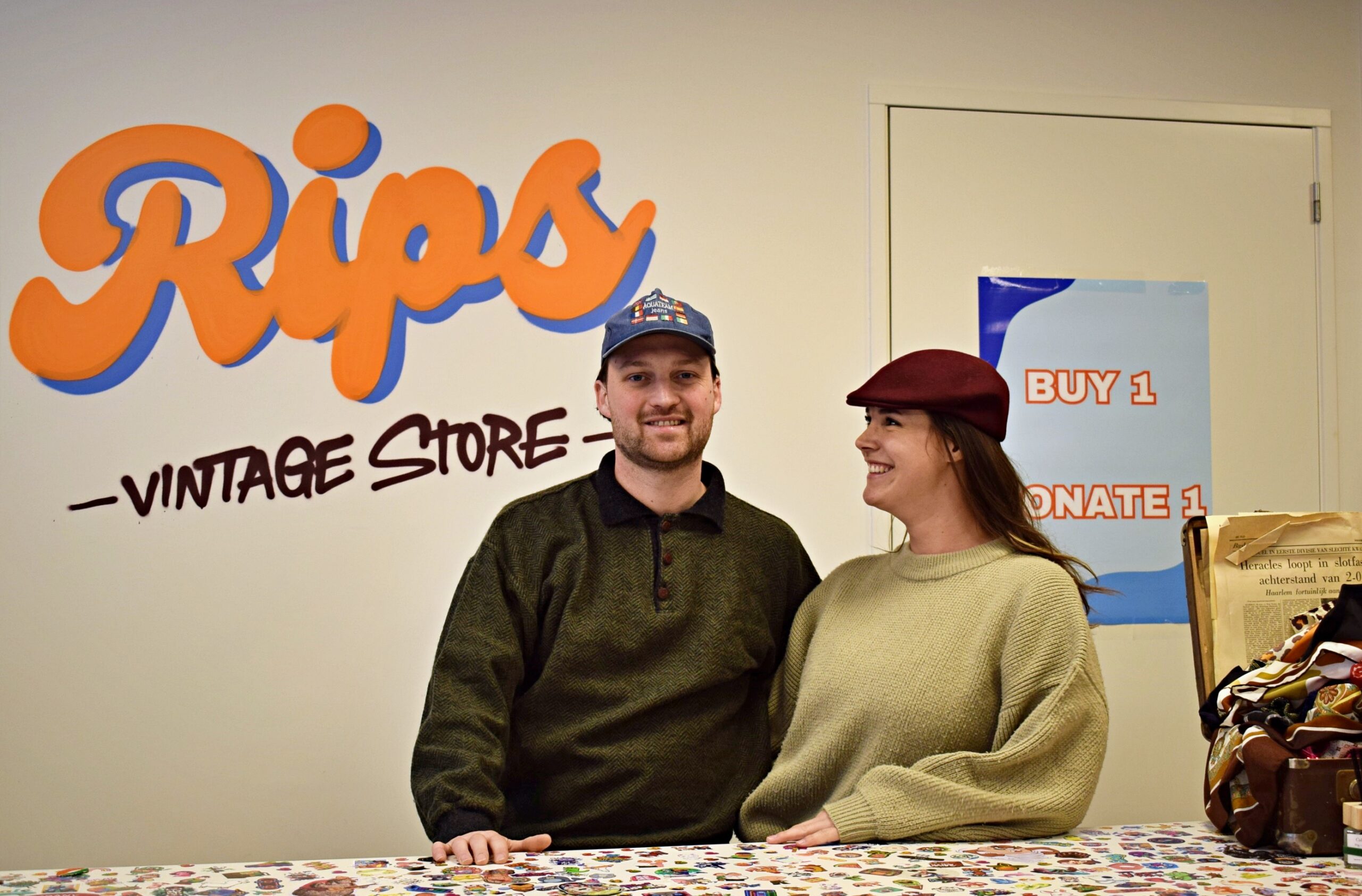 Sarah en Stef openen Rips Vintage aan de Heuvelstraat: ‘We begonnen met ...