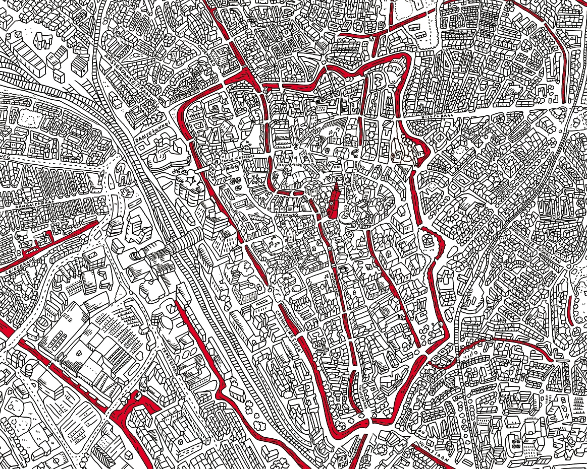 Een stadsplattegrond van Utrecht en poezenstrips: Rob tekent het ...
