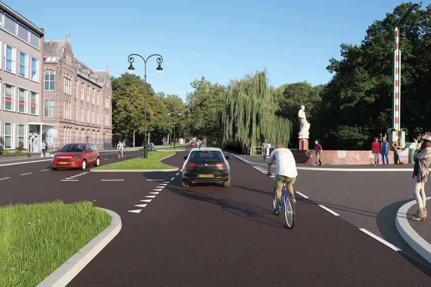 Nieuwe fase Catharijnesingel: aanleg fietsstrook en voetpad, Nicolaas ...