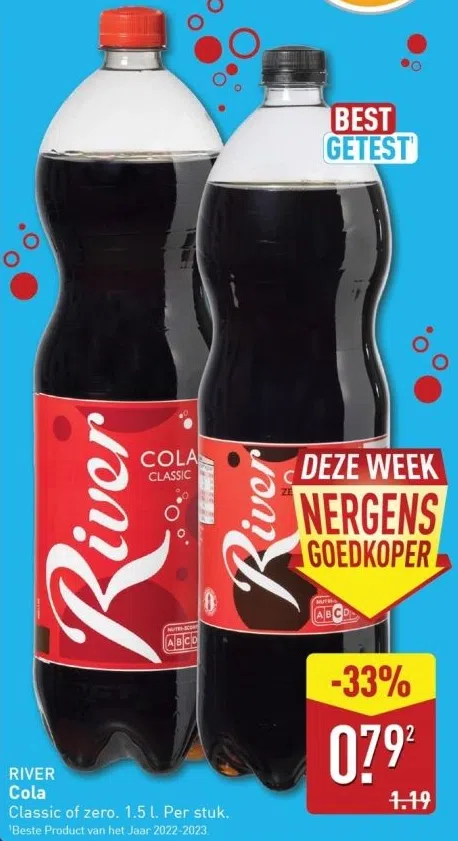 RIVER Cola van € 1,19 voor € 0,79 - indebuurt Veenendaal